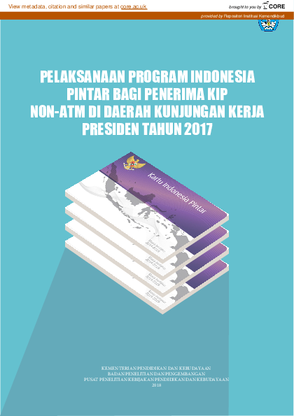 (PDF) Pelaksanaan program Indonesia Pintar bagi penerima KIP nonATM di ...