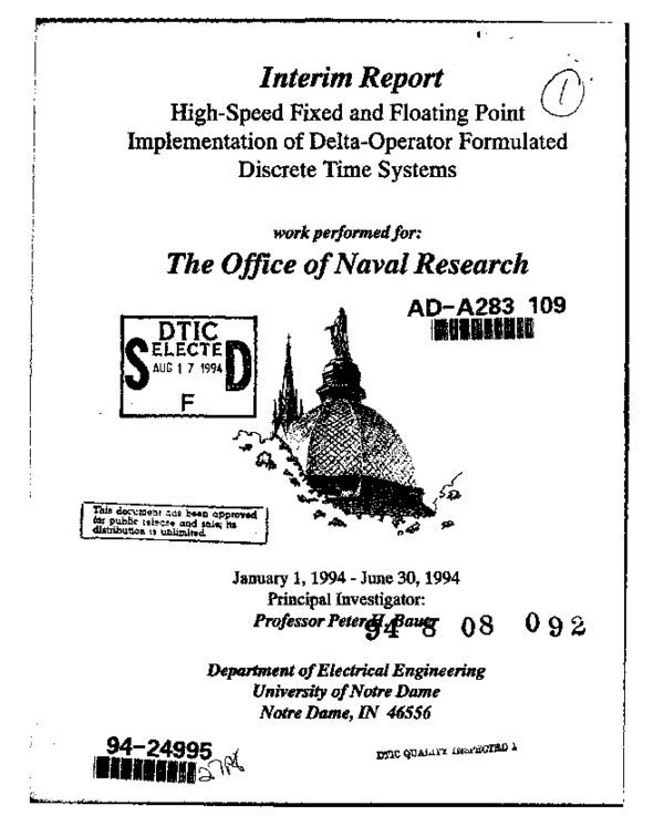 Pdf High Speed Fixed And Floating Point Implementation Of Delta Operator Formulated Discrete
