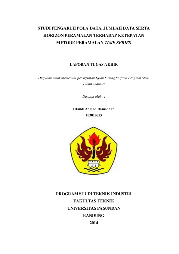 (PDF) Studi Pengaruh Pola Data, Horizon Peramalan Serta Metode ...