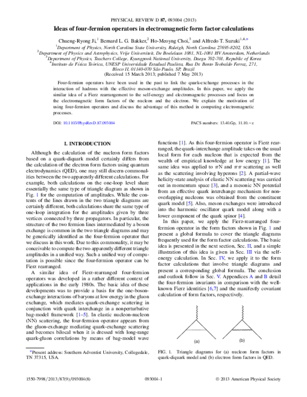 (PDF) Ideas of four-fermion operators in electromagnetic form factor ...