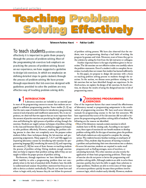 (PDF) Teaching problem solving effectively | Fatima Hasni - Academia.edu