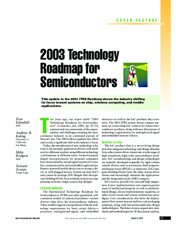 (PDF) 2003 Technology Roadmap for Semiconductors