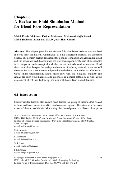(PDF) A Review on Fluid Simulation Method for Blood Flow Representation