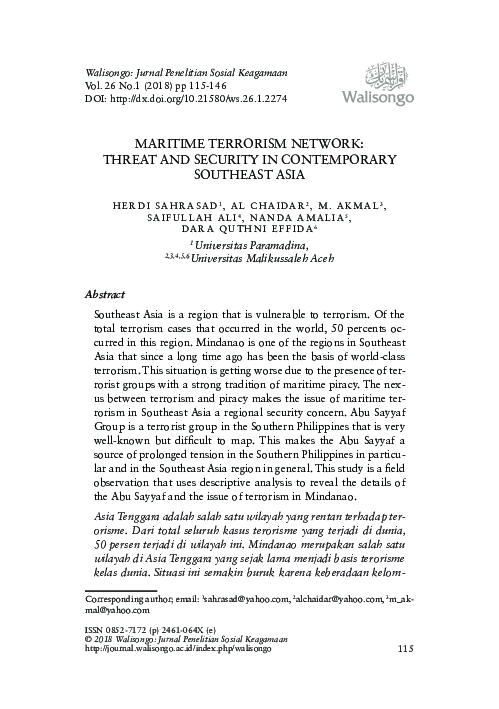 (PDF) Maritime Terrorism Network: Threat and Security in Contemporary ...