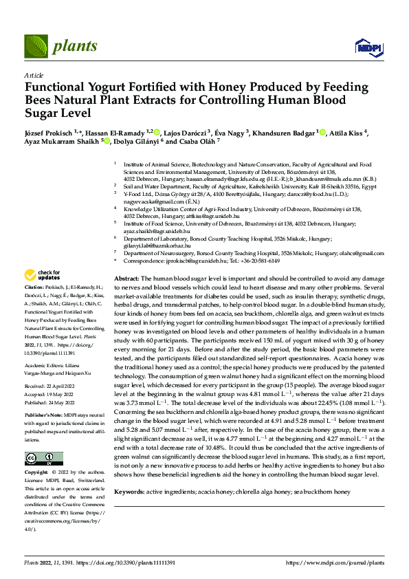 (PDF) Functional Yogurt Fortified with Honey Produced by Feeding Bees ...