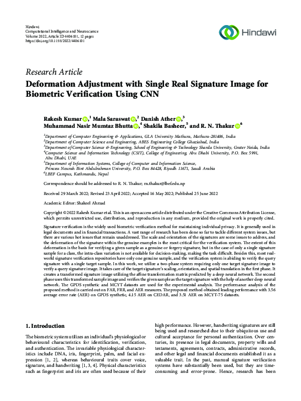 (PDF) Deformation Adjustment with Single Real Signature Image for ...