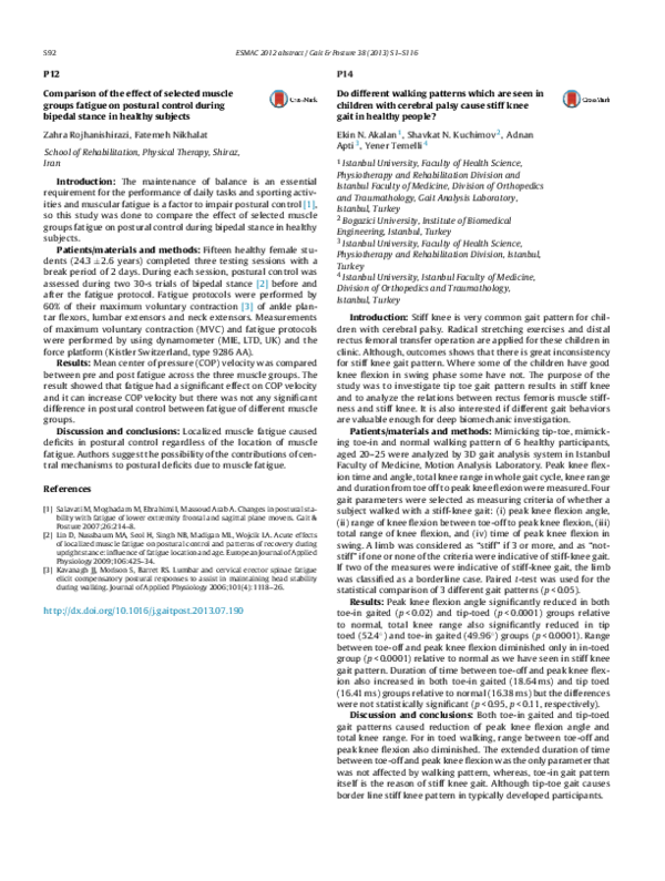 (PDF) Do different walking patterns which are seen in children with ...