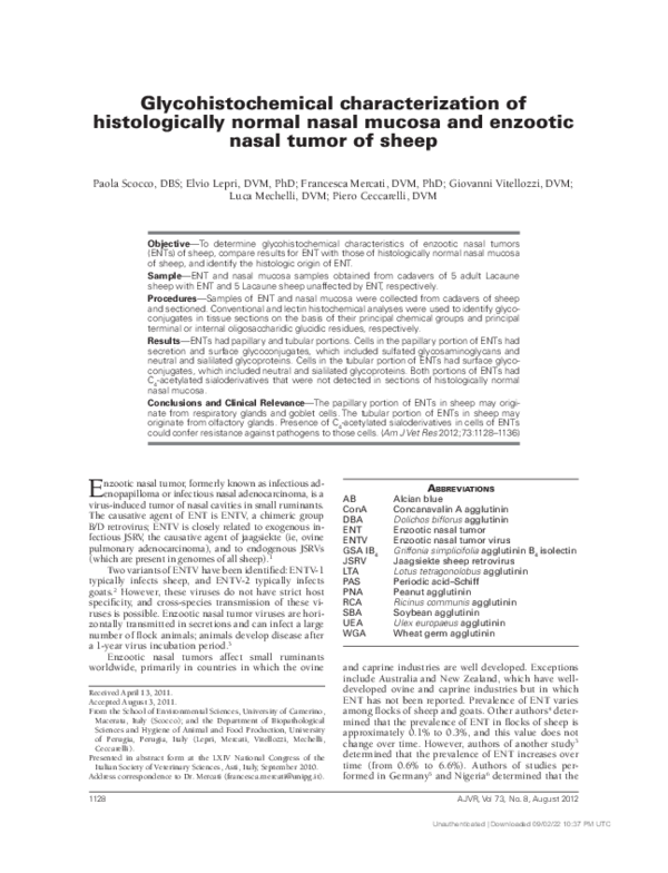 (PDF) Glycohistochemical characterization of histologically normal ...
