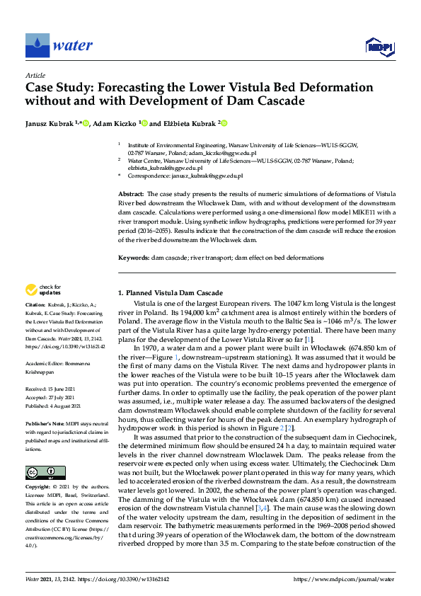 (PDF) Case Study: Forecasting the Lower Vistula Bed Deformation without and with Development of ...