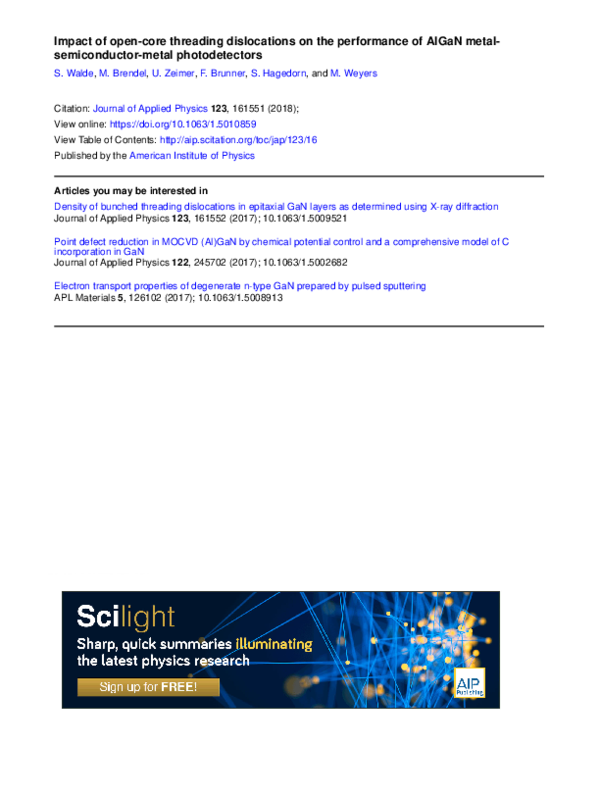 (PDF) Impact of open-core threading dislocations on the performance of ...