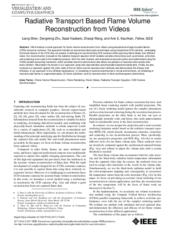 (PDF) Radiative Transport Based Flame Volume Reconstruction from Videos