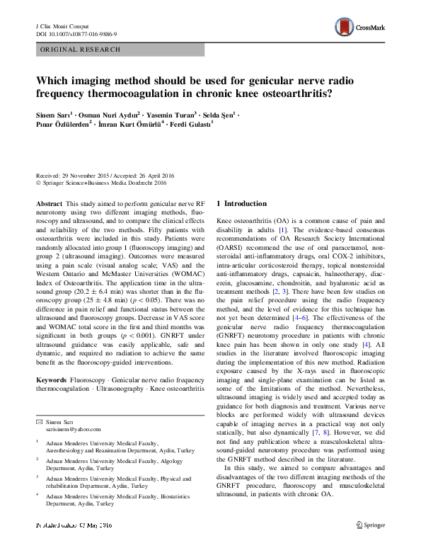 (PDF) Which imaging method should be used for genicular nerve radio ...