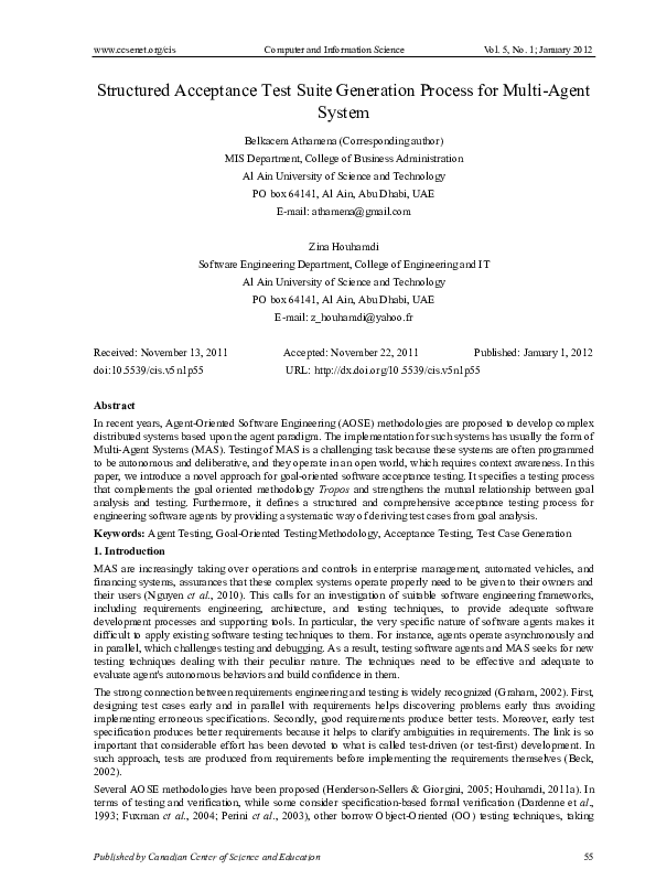 Pdf Structured Acceptance Test Suite Generation Process For Multi