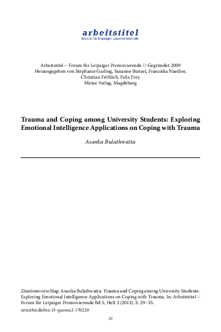 (PDF) Trauma and Coping among University Students