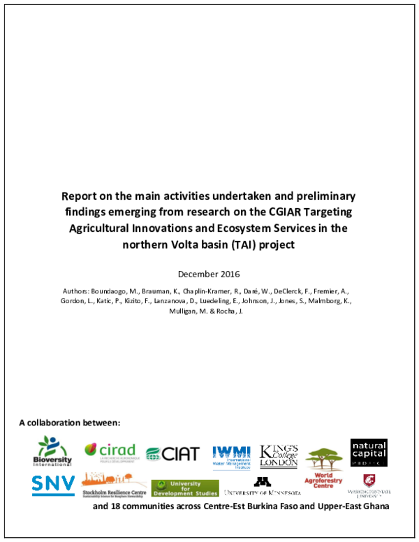 (PDF) Report on the main activities undertaken and preliminary findings ...