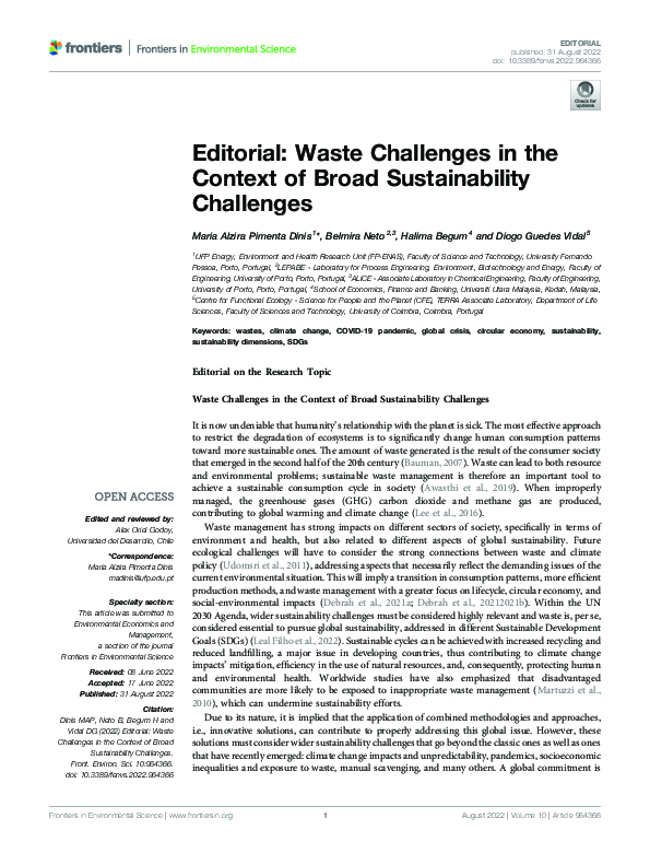 (PDF) Editorial: Waste Challenges in the Context of Broad ...
