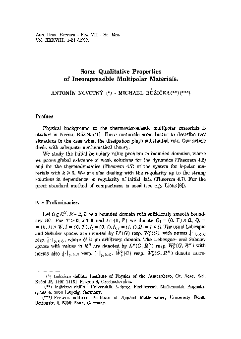 (PDF) Some qualitative properties of incompressible multipolar ...
