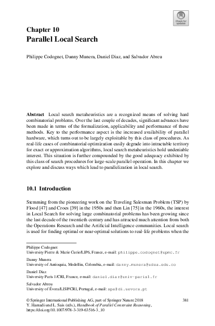 Pdf Parallel Local Search Daniel Diaz 