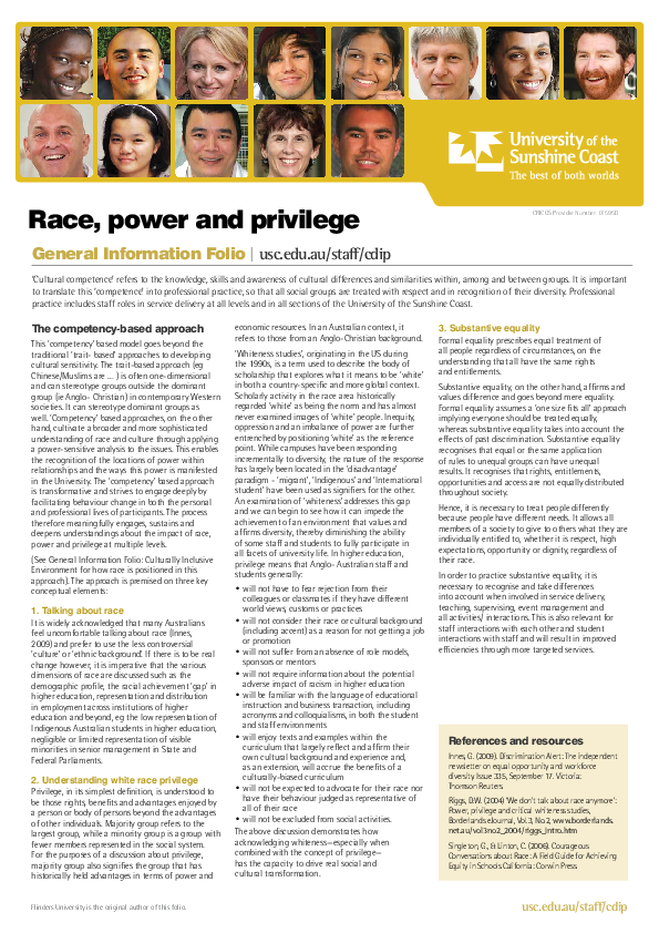 (PDF) Race, Power, and Privilege