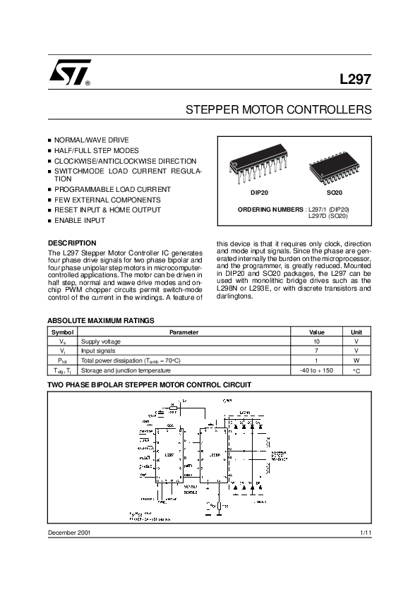 (PDF) L297 STEPPER MOTOR
