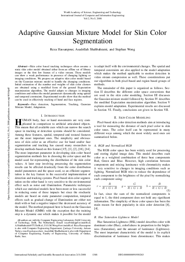 Pdf Adaptive Gaussian Mixture Model For Dynamic Skin Color Tracking 5750