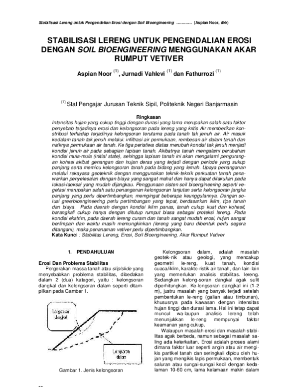 (PDF) Stabilisasi Lereng Untuk Pengendalian Erosi Dengan Soil ...
