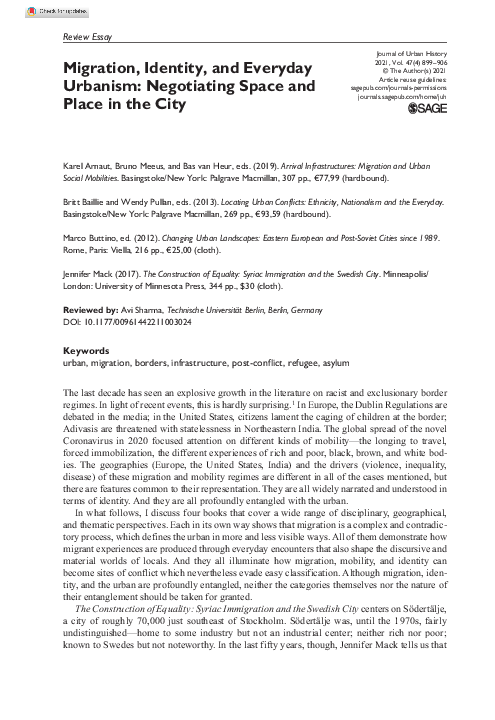 (PDF) Migration, Identity, and Everyday Urbanism: Negotiating Space and ...