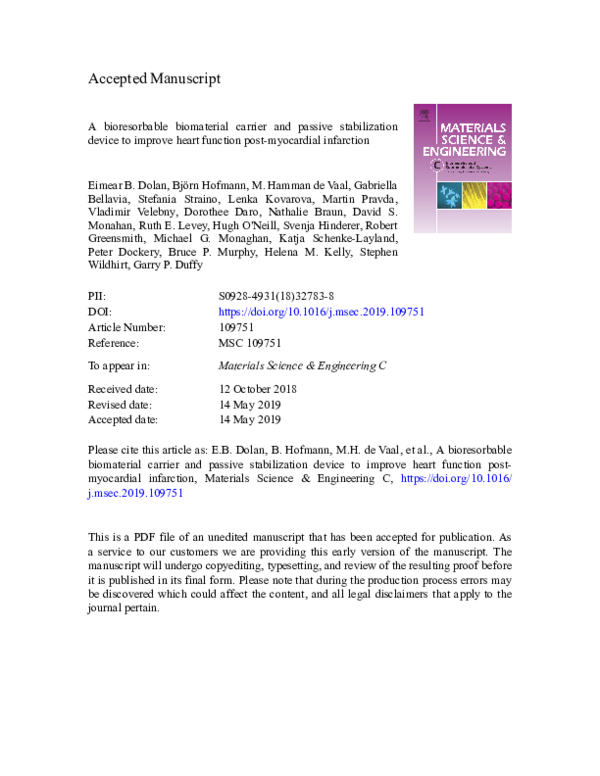 (PDF) A bioresorbable biomaterial carrier and passive stabilization ...