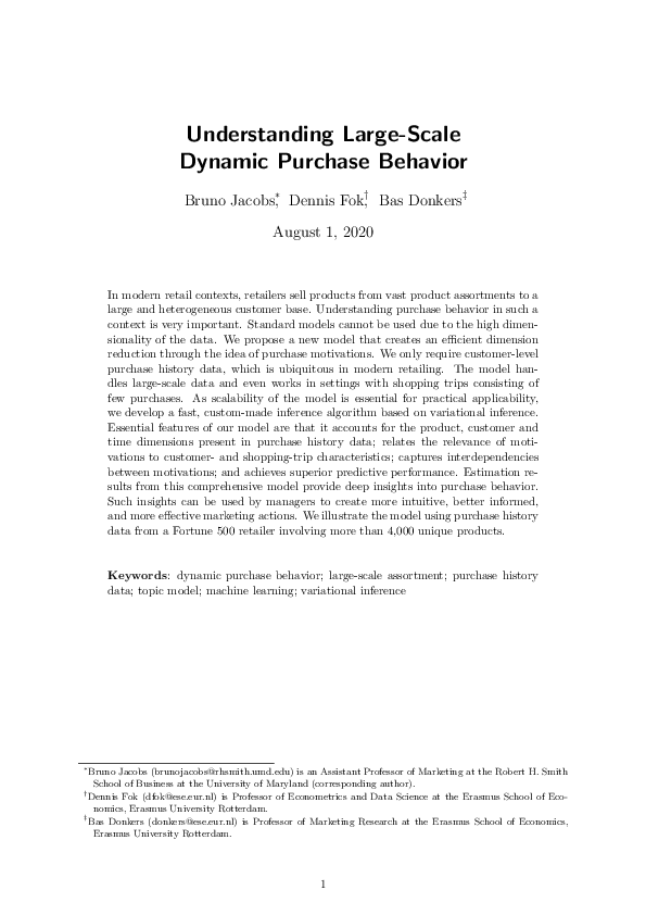 (PDF) Understanding Large-Scale Dynamic Purchase Behavior