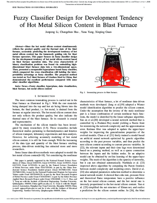 (PDF) Fuzzy Classifier Design for Development Tendency of Hot Metal ...