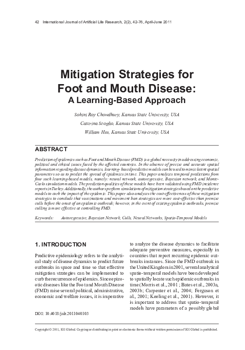 (PDF) Mitigation Strategies for Foot and Mouth Disease