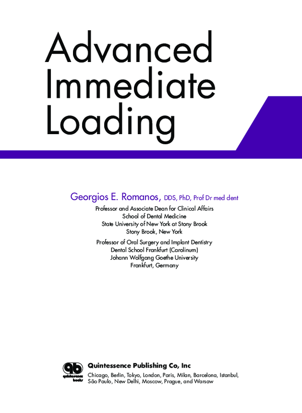 (PDF) Advanced Immediate Loading