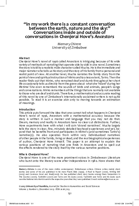 (PDF) “In my work there is a constant conversation between the earth ...