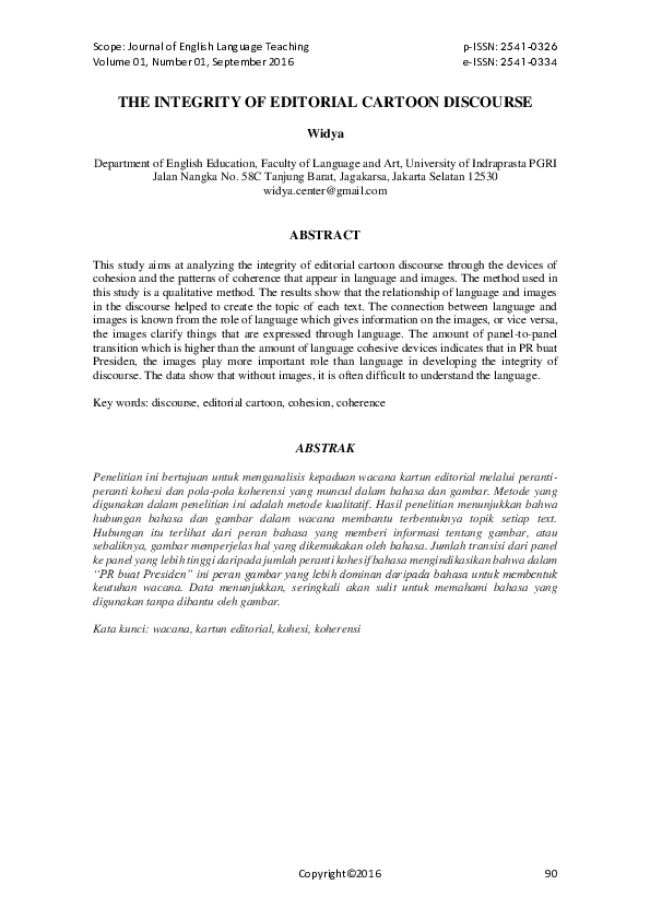 (PDF) The Integrity of Editorial Cartoon Discourse
