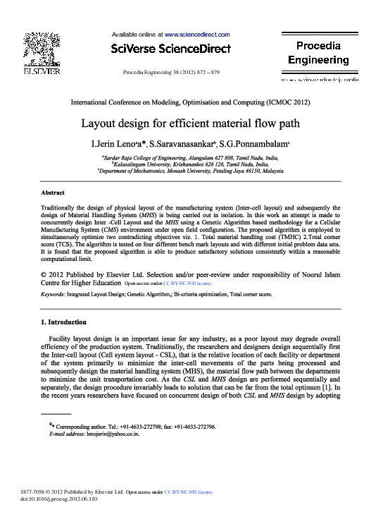 (PDF) Layout Design for Efficient Material Flow Path | jerin leno ...