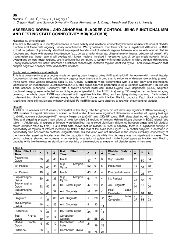 (PDF) Assessing normal and abnormal bladder control using functional ...