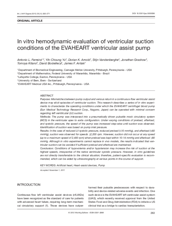 (PDF) In vitro hemodynamic evaluation of ventricular suction conditions ...
