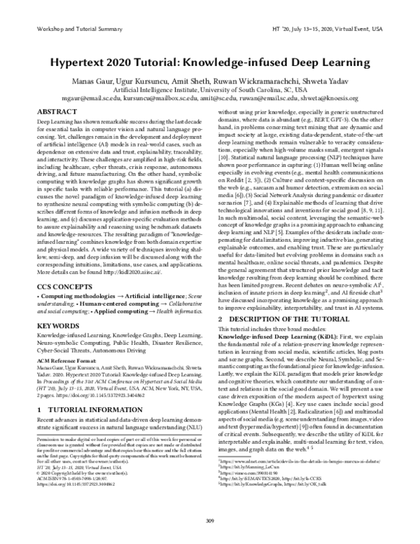 (PDF) Knowledge-infused Deep Learning (PDF) Knowledge-infused Deep Learning