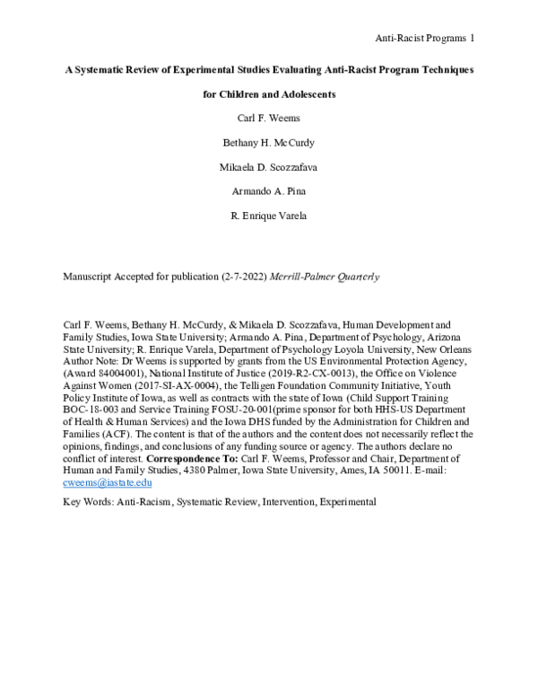 (PDF) A systematic review of experimental studies evaluating anti ...
