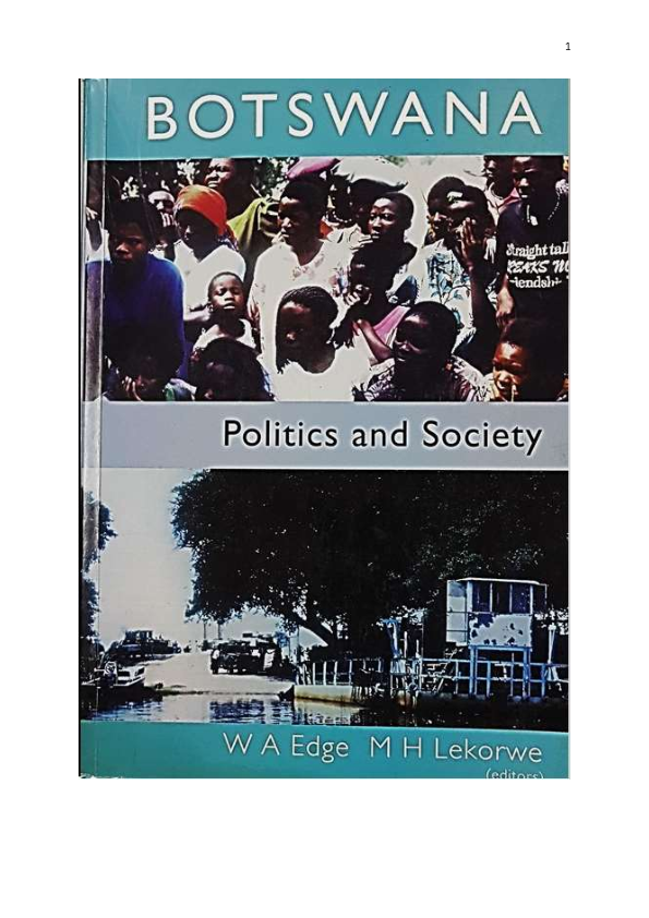 (PDF) THE EMERGENCE OF NATIONALIST POLITICAL PARTIES IN BOTSWANA by ...