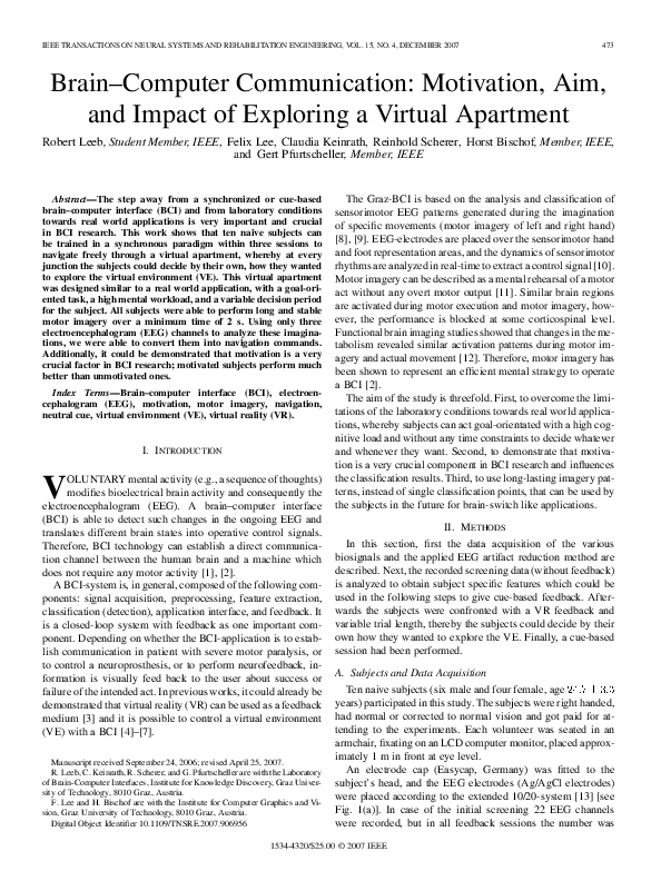 (PDF) Brain–Computer Communication: Motivation, Aim, and Impact of ...