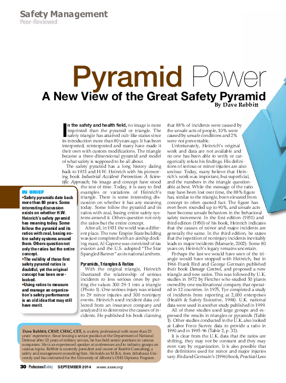 (PDF) Pyramid Power: A New View of the Great Safety Pyramid