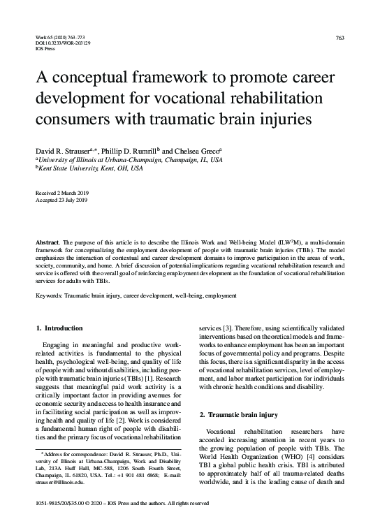 (PDF) A conceptual framework to promote career development for ...