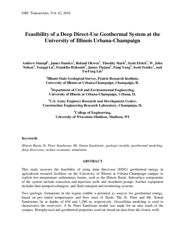 (PDF) Feasibility of a Deep Direct-Use Geothermal System at the ...
