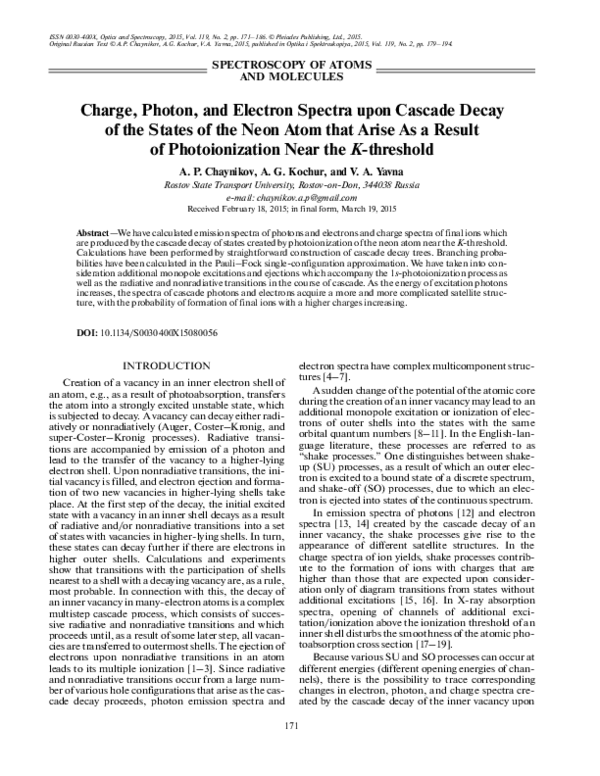 (PDF) Charge, photon, and electron spectra upon cascade decay of the ...