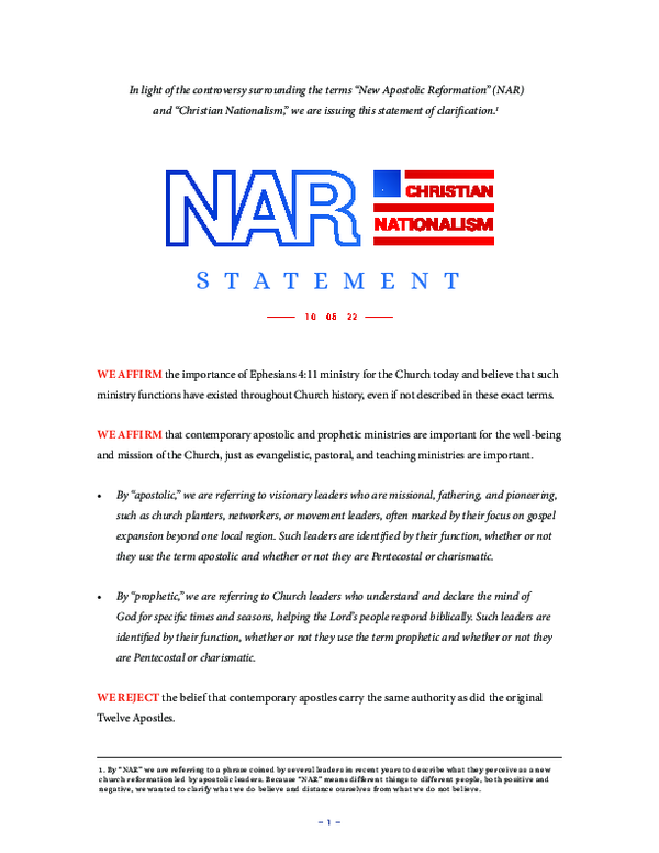 (PDF) NAR Statement