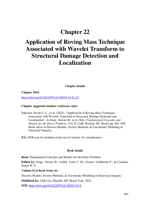 (PDF) Application of Roving Mass Technique Associated with Wavelet ...