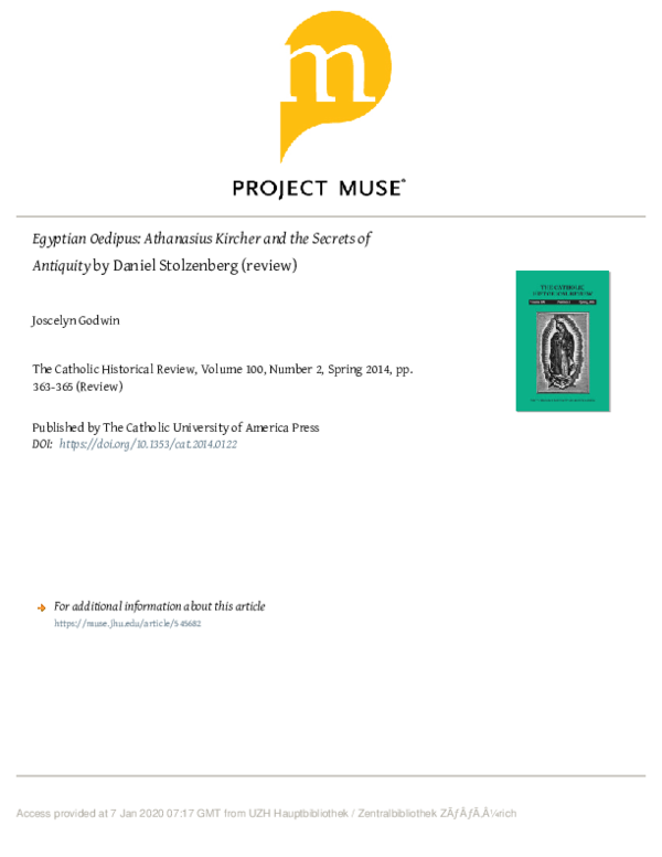 (PDF) Egyptian Oedipus: Athanasius Kircher and the Secrets of Antiquity ...