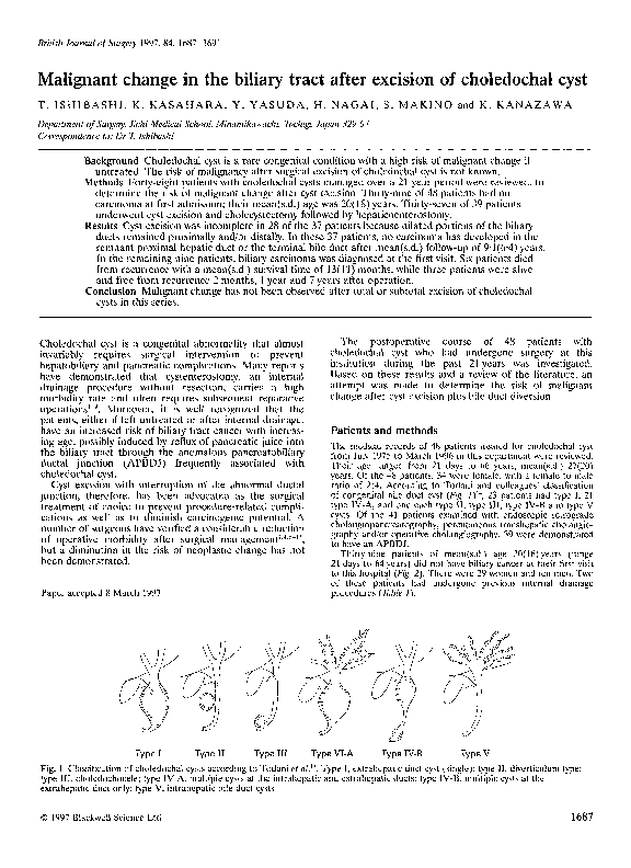 (PDF) Malignant change in the biliary tract after excision of ...