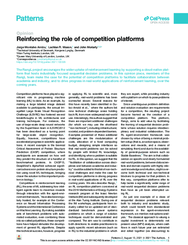 (PDF) Reinforcing the role of competition platforms | Jorge G. Arvizu ...